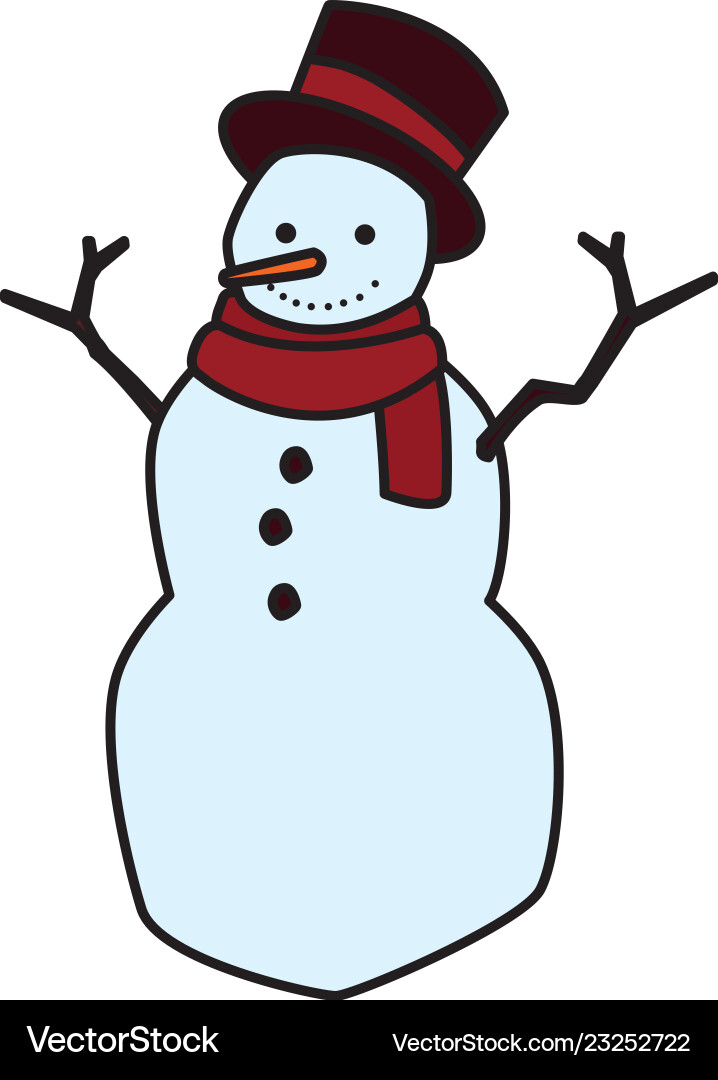 Christmas snowman icon Royalty Free Vector Image