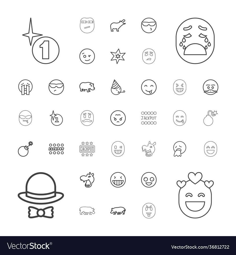 Comic icons Royalty Free Vector Image - VectorStock