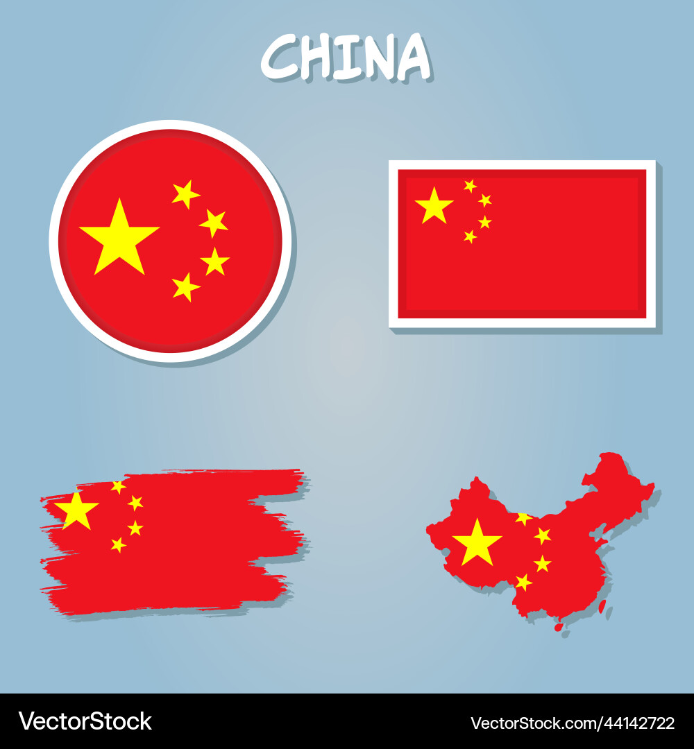 Creative china country border outline map made Vector Image