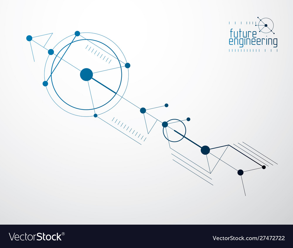 Engineering technological wallpaper made Vector Image