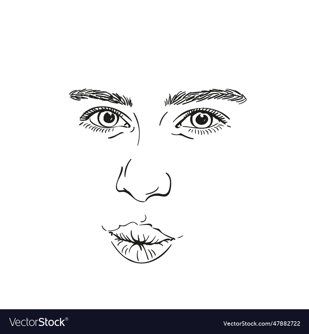 Face Royalty Free Vector Image - VectorStock