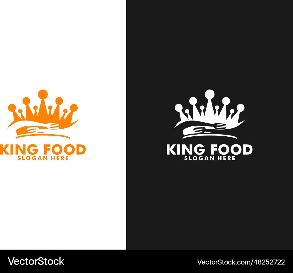 Food king logo template design Royalty Free Vector Image
