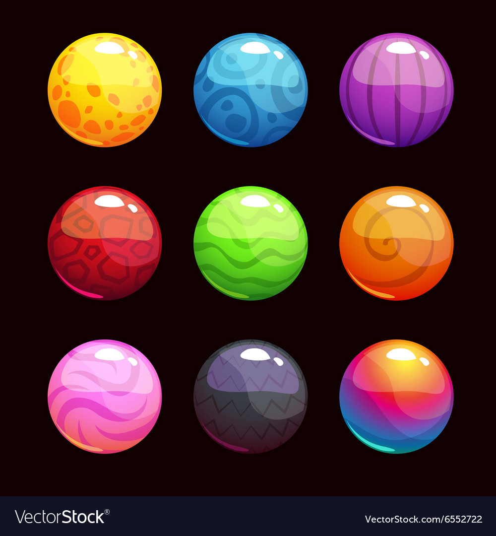 Funny cartoon colorful shiny bubbles Royalty Free Vector Funny cartoon colorful shiny bubbles Royalty Free Vector