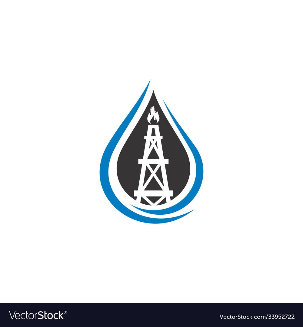 Gas and oil logo template design symbol icon Vector Image
