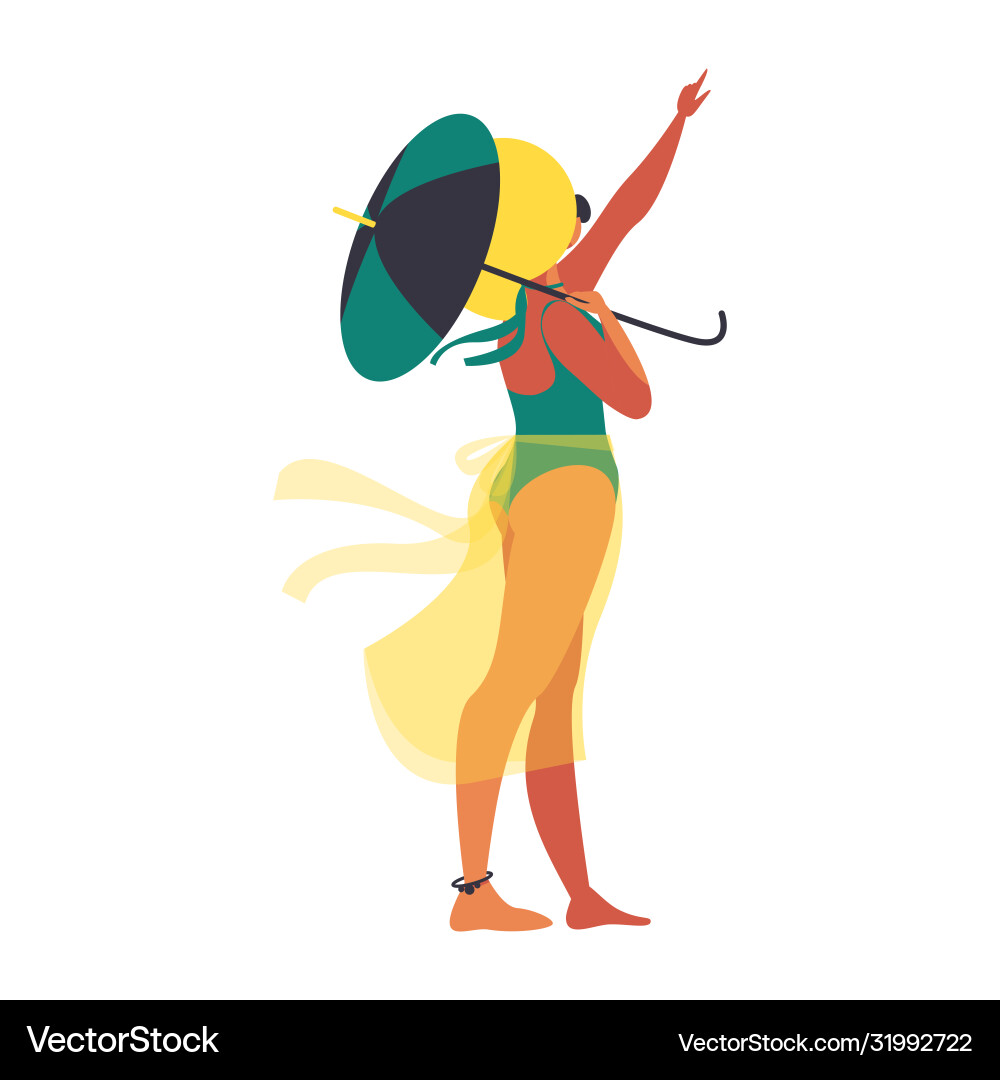 Isolated on white background flat woman Royalty Free Vector