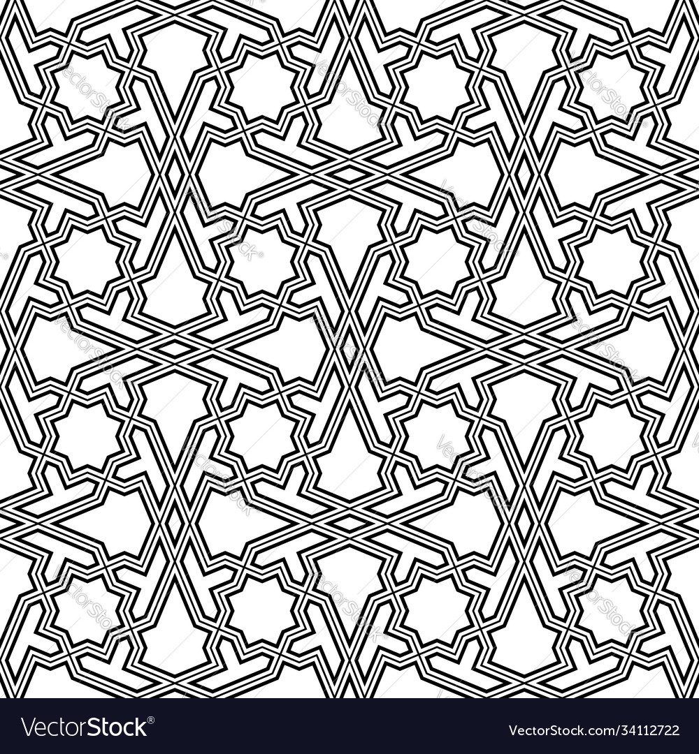 Seamless Geometric Ornament Based On Traditional Vector Image