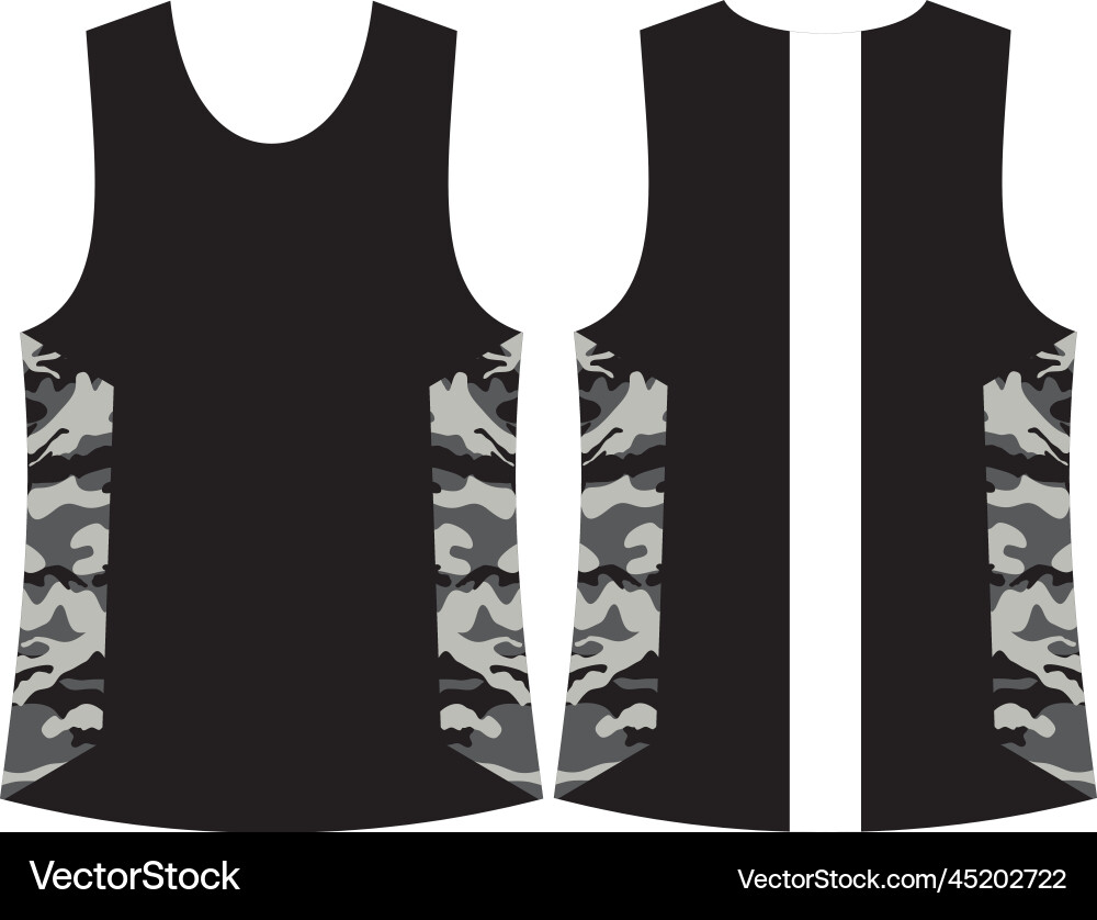 Sleeveless shirt mock ups templates Royalty Free Vector