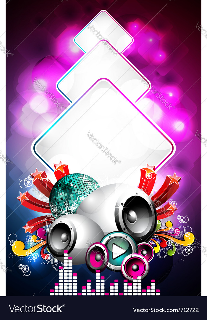 Speaker and design elements Royalty Free Vector Image