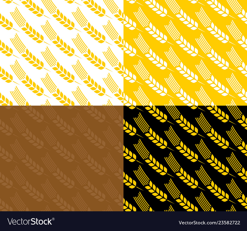 Wheat ears seamless pattern Royalty Free Vector Image