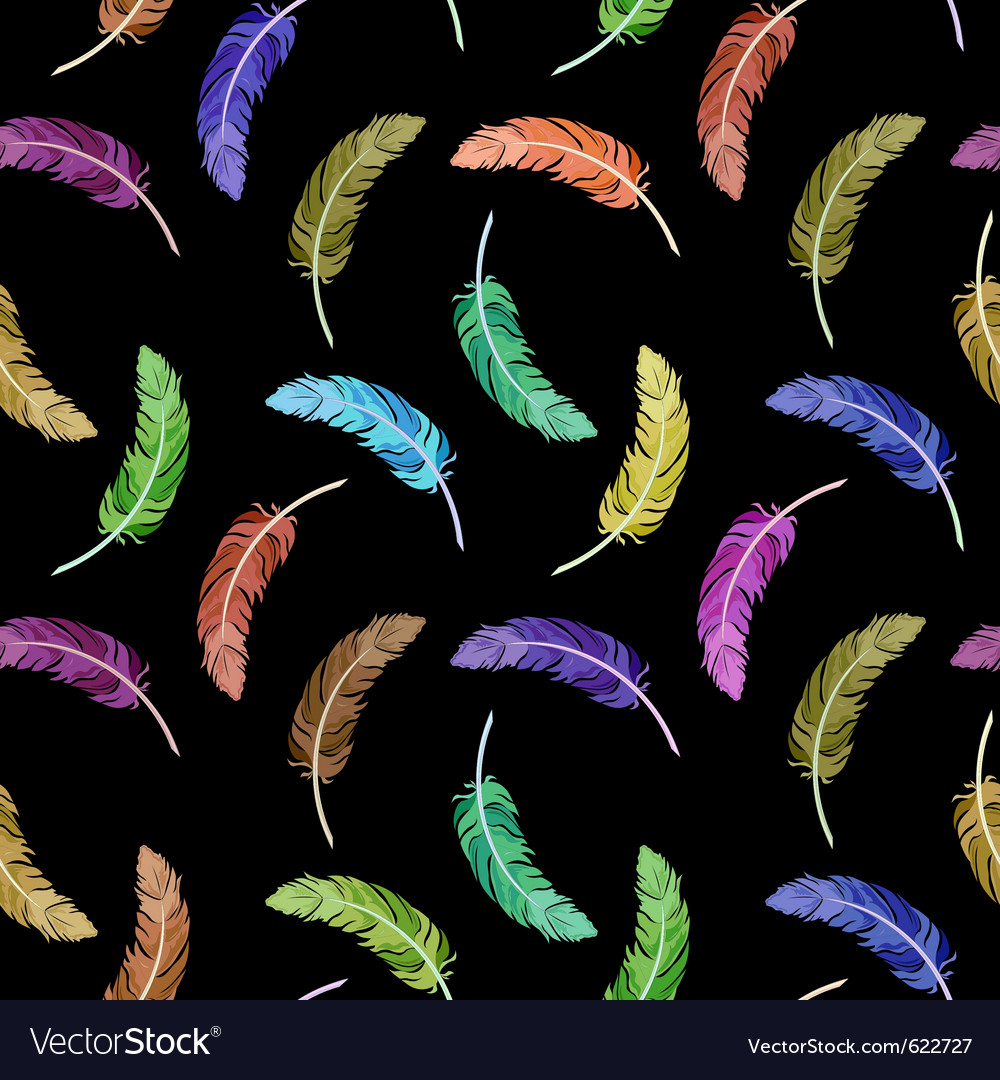 Feathers pattern Royalty Free Vector Image - VectorStock