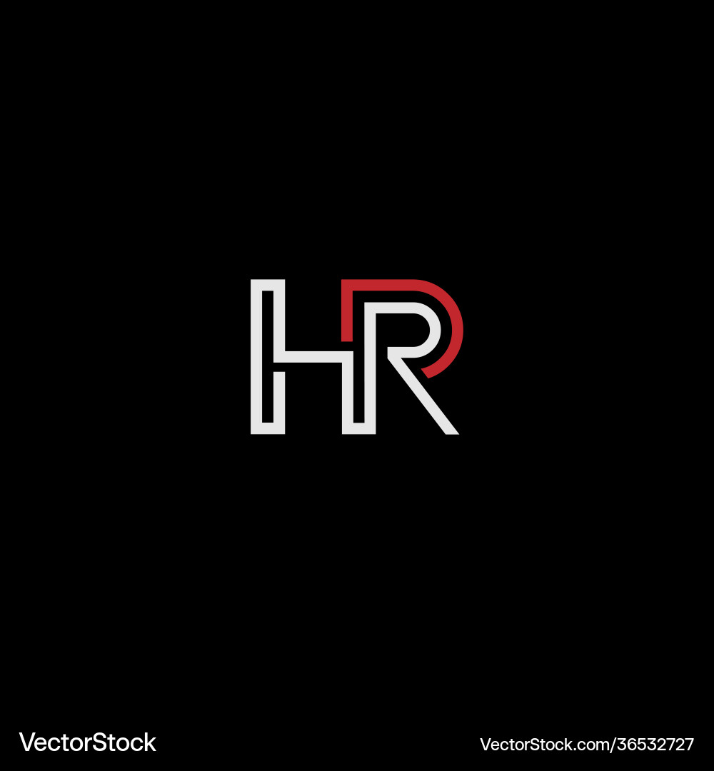 Hr or rh abstract outstanding professional Vector Image