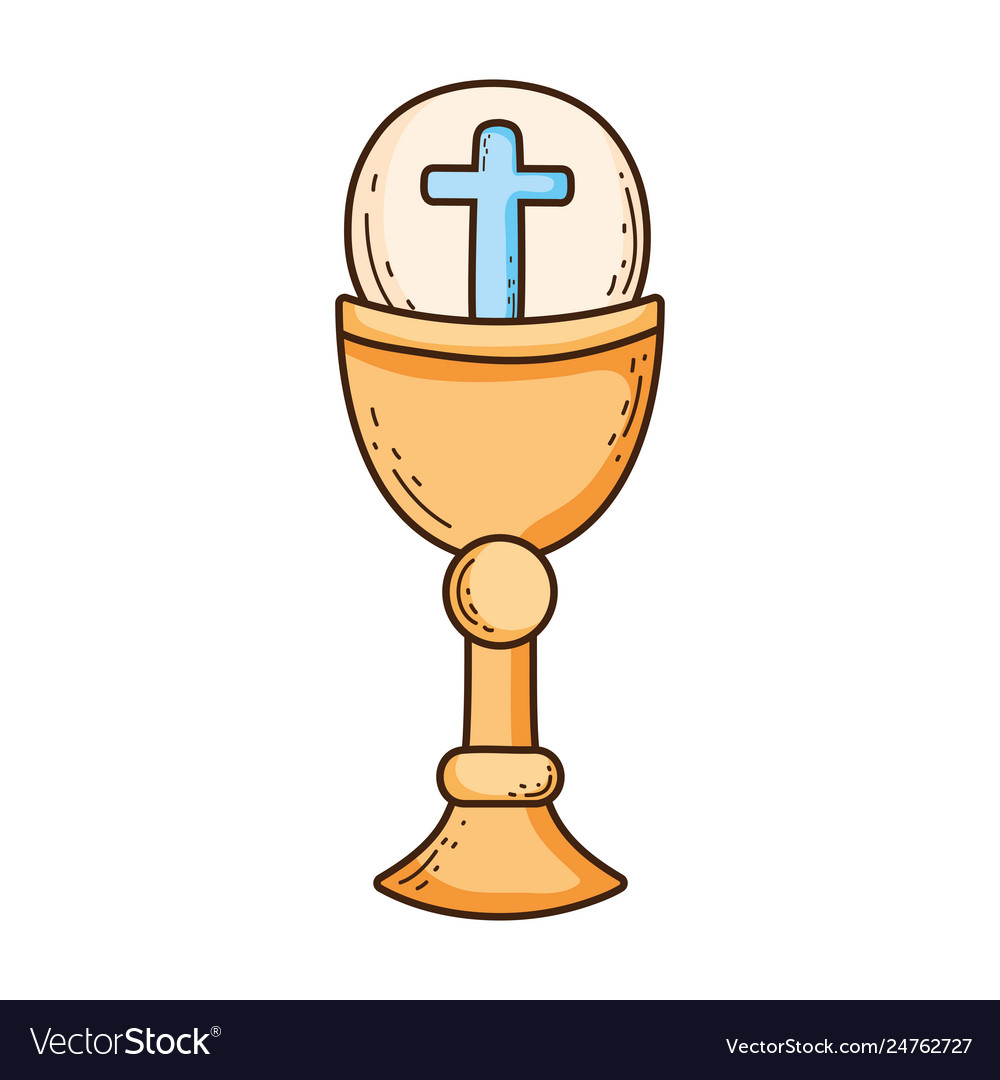 Sacred chalice with first communion Royalty Free Vector Sacred chalice with first communion Royalty Free Vector