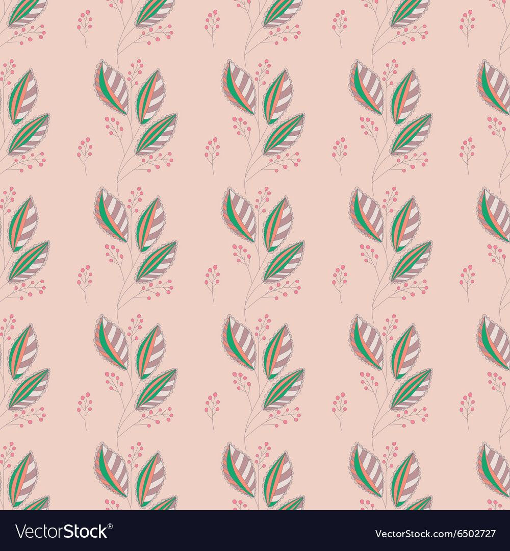 Seamless botanical pattern Royalty Free Vector Image