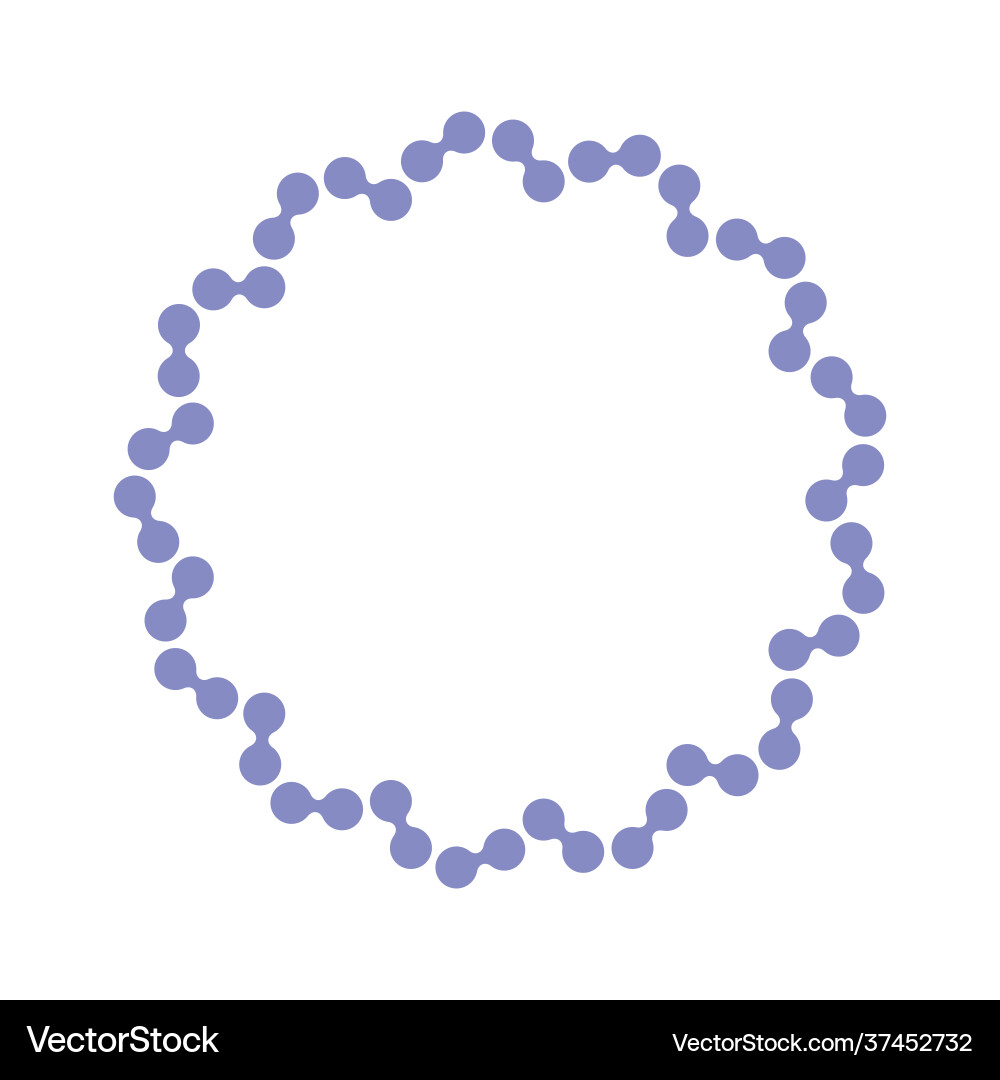 Abstract dotted round frame from dotes ball Vector Image
