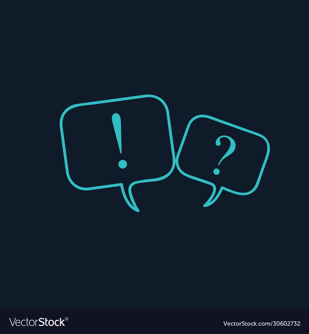 Chat speech bubbles with question mark Royalty Free Vector