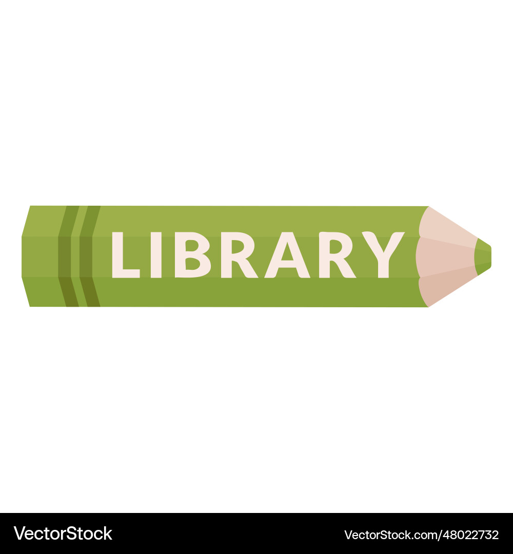 Color pencil school subject library icon Vector Image