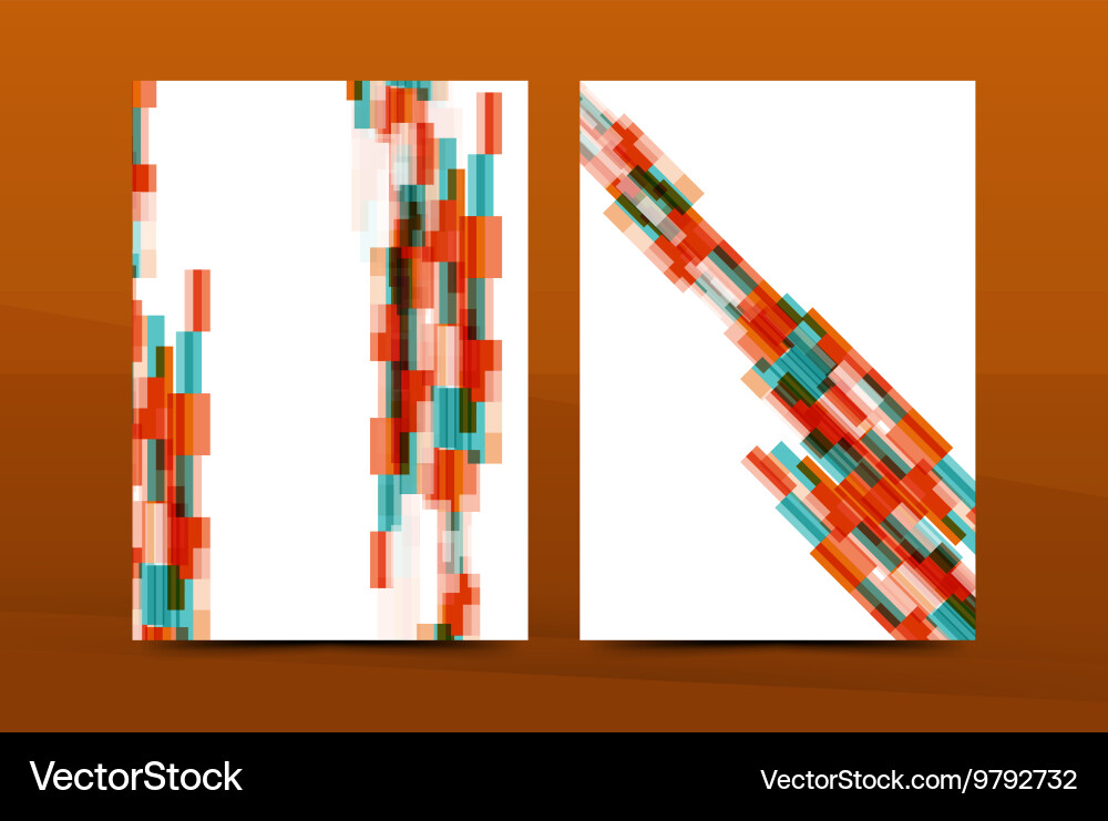 Geometric mosaic design a4 size business Vector Image