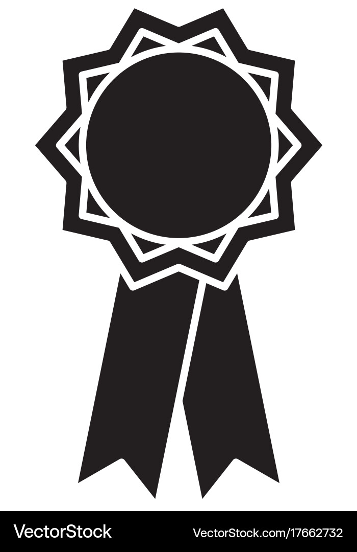 Medal award ribbon Royalty Free Vector Image - VectorStock