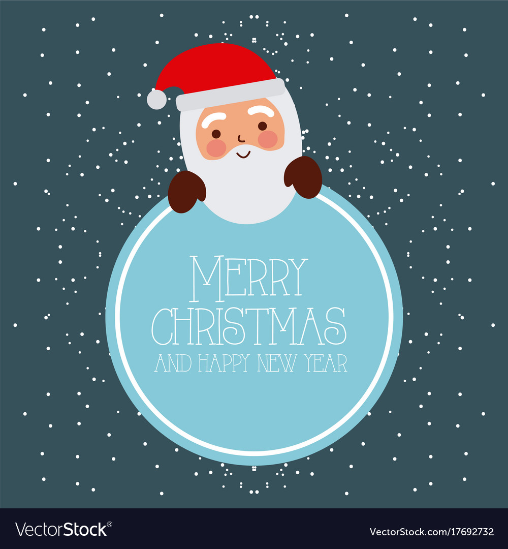 Merry christmas and happy new year santa claus Vector Image