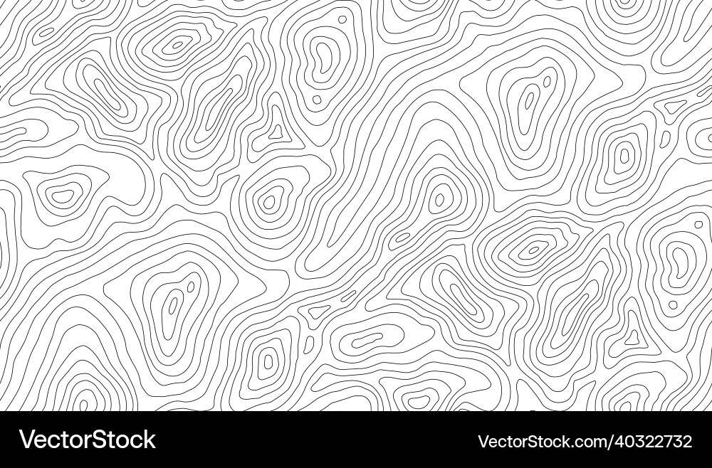 Mountain hiking trail over terrain contour Vector Image