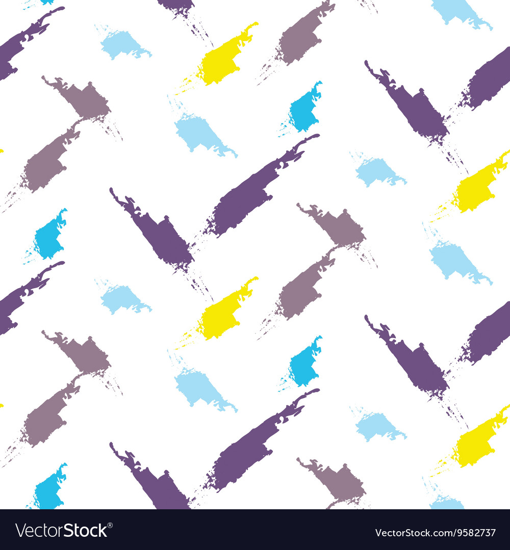 Acrylic paint strokes seamless pattern Royalty Free Vector