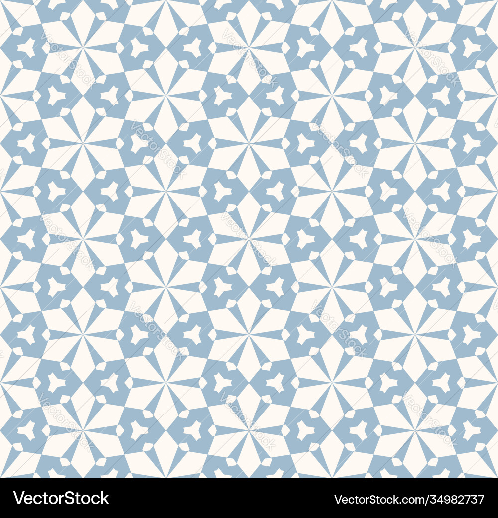 Blue ornamental floral seamless pattern geometric Vector Image