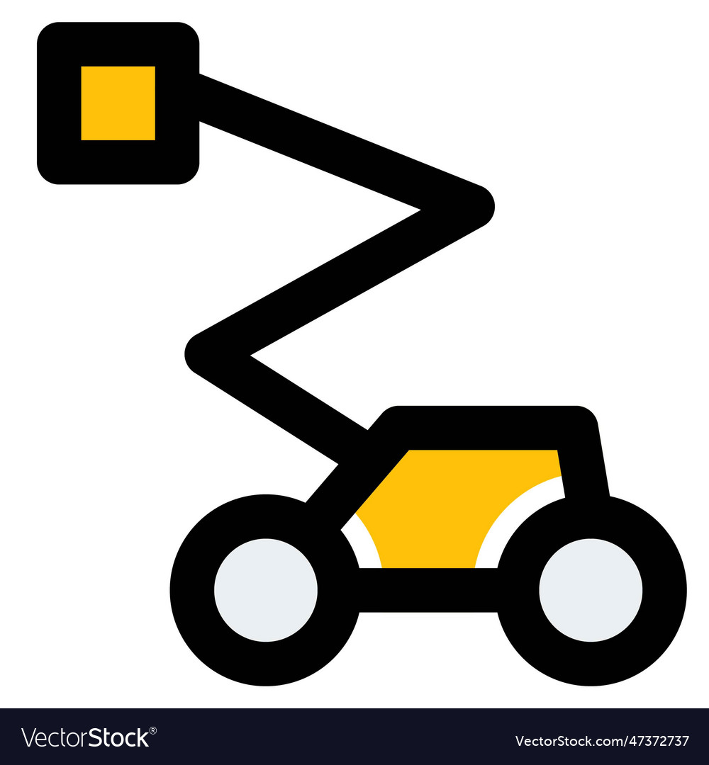 Cherry picker an elevated lifting device Vector Image