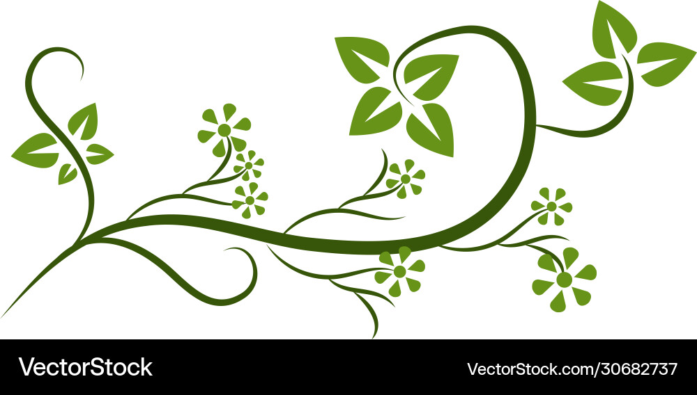 Floral decorations icon in on white background Vector Image