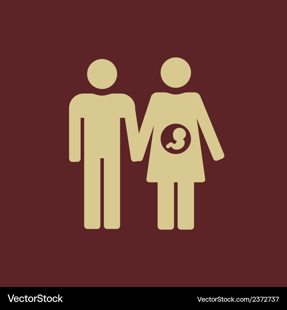 Maternity flat icon Royalty Free Vector Image - VectorStock