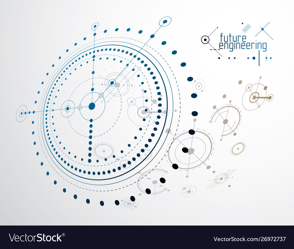 Mechanical engineering technology abstract Vector Image