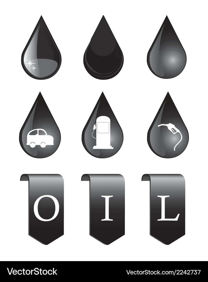 Oil icons over white background Royalty Free Vector Image