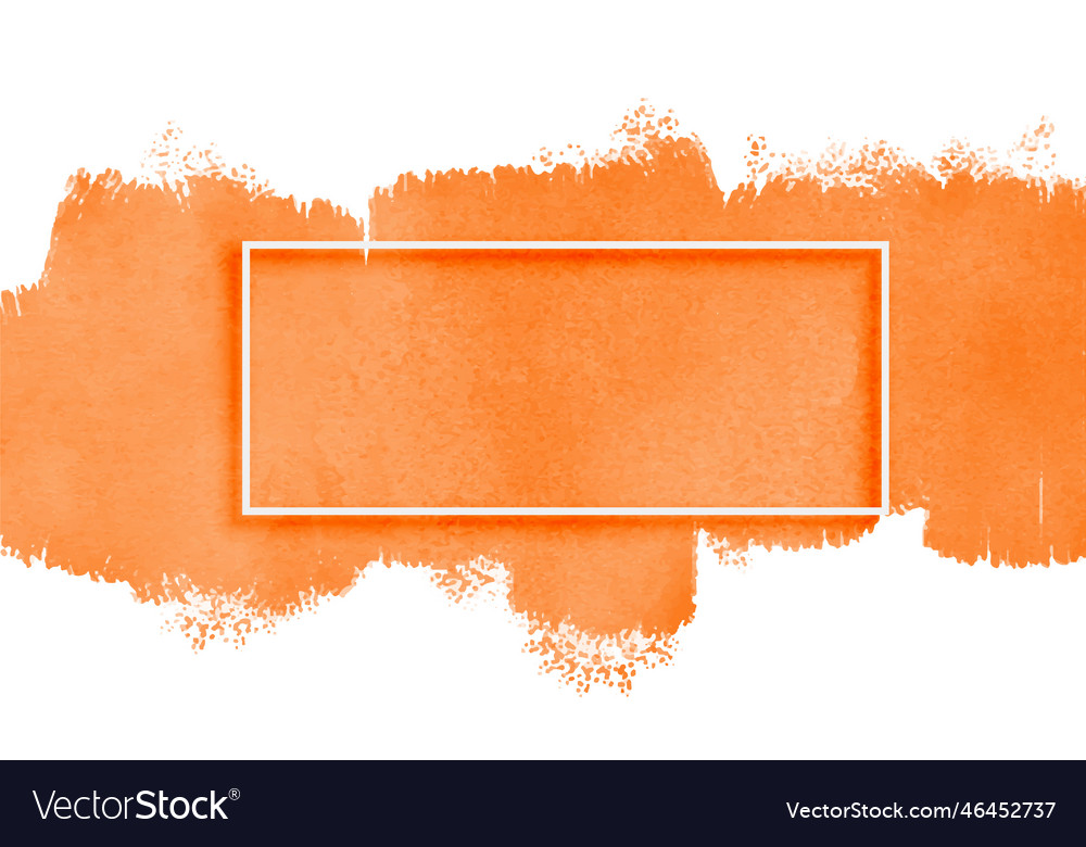Orange watercolor texture with text space Vector Image