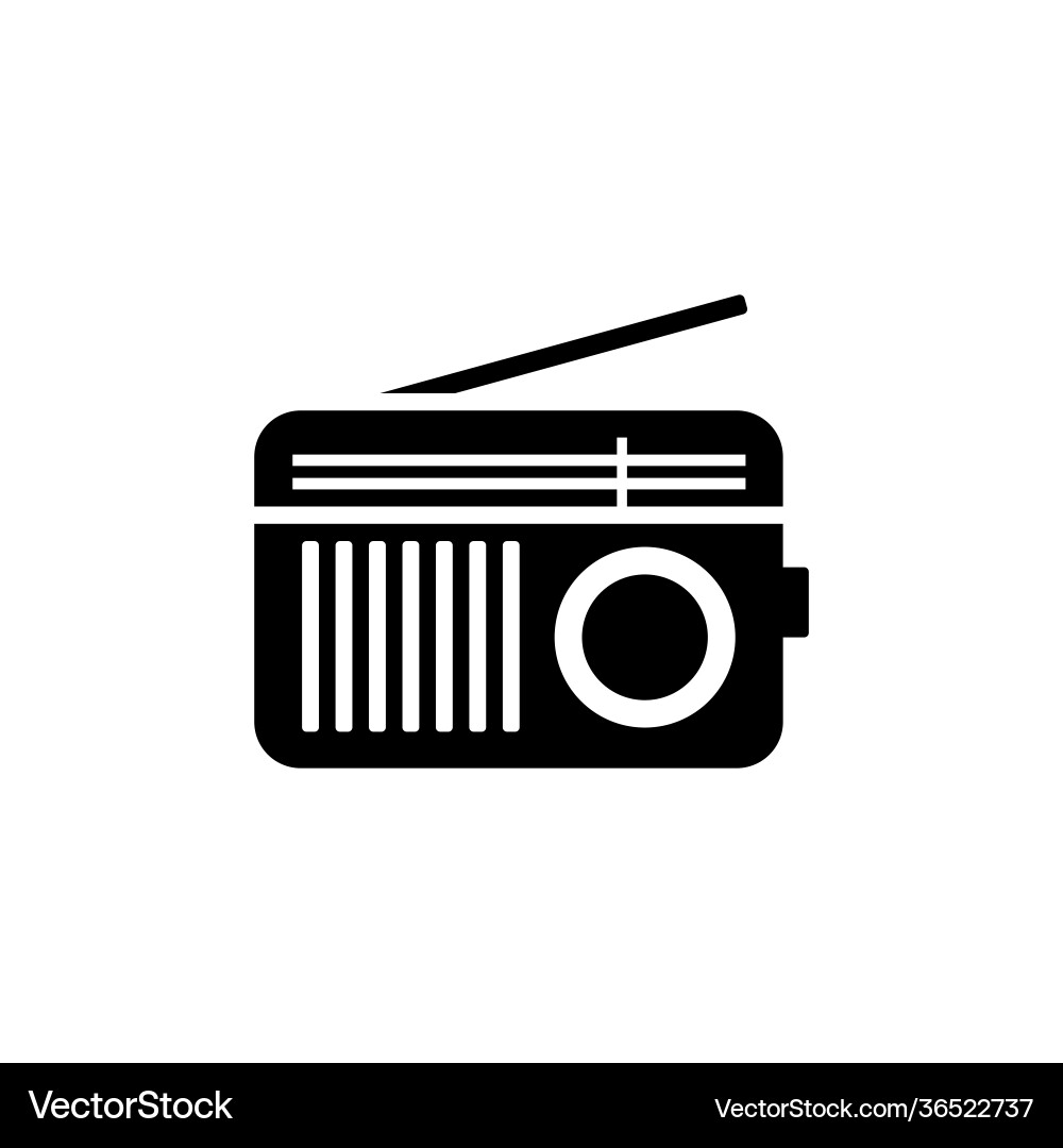 Radio advertising icon in logotype Royalty Free Vector Image