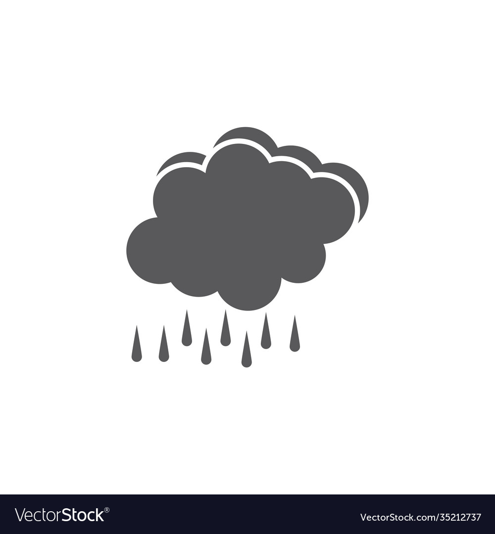 Rain cloud Royalty Free Vector Image - VectorStock