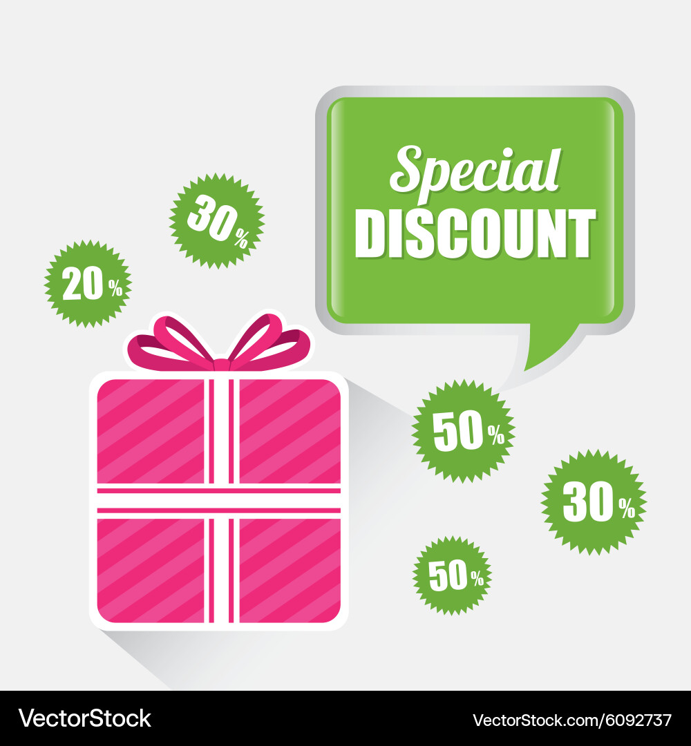 Shopping special offer and disocunts Royalty Free Vector
