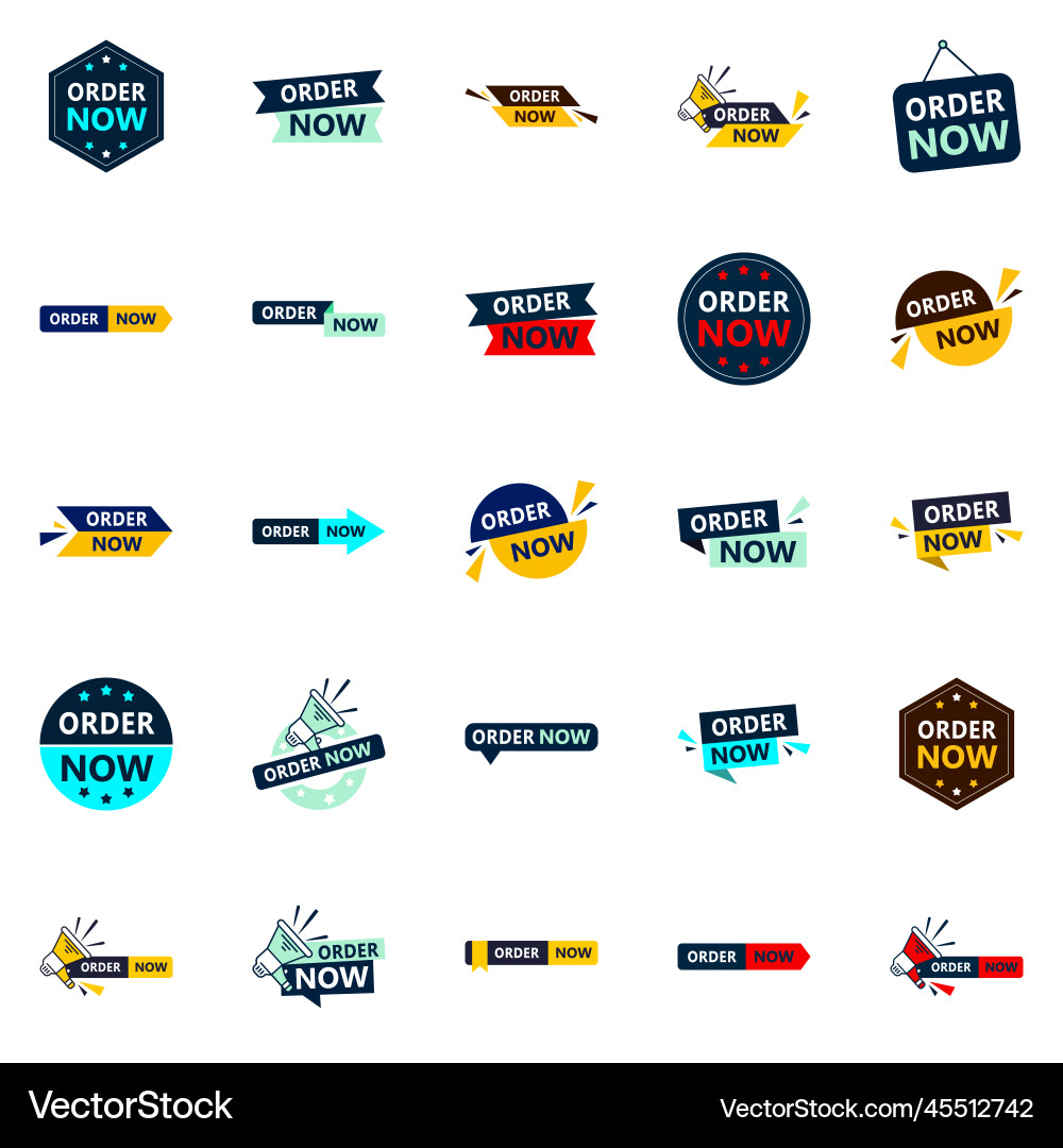 25 impressive order now banners to help you stand Vector Image