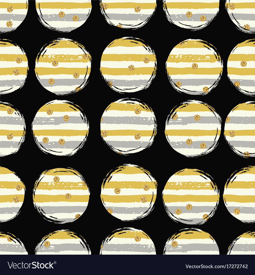 Abstract geometric seamless pattern with circles Vector Image