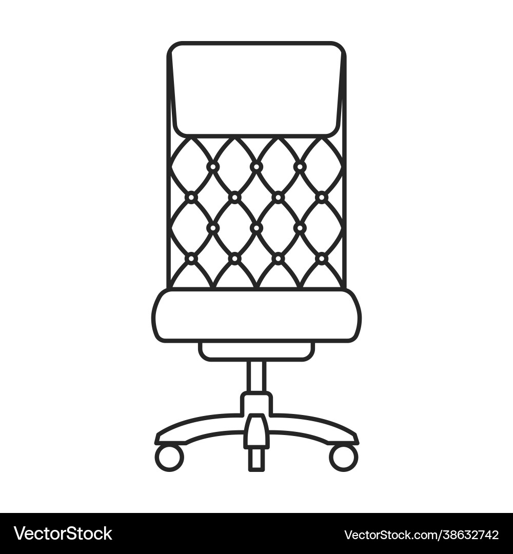 Chair office outline icon Royalty Free Vector Image