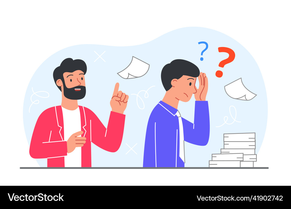 Concept of confused Royalty Free Vector Image - VectorStock
