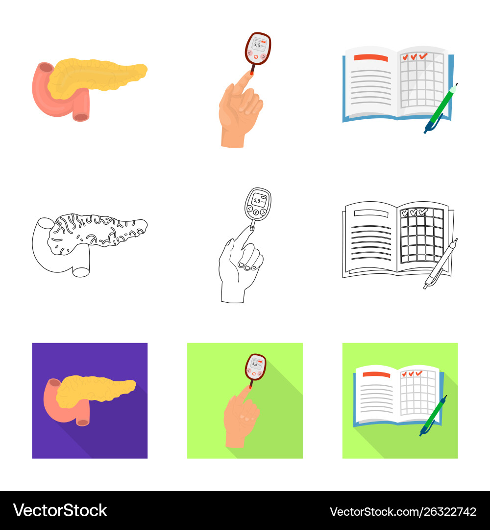 Design diet and treatment symbol set Royalty Free Vector