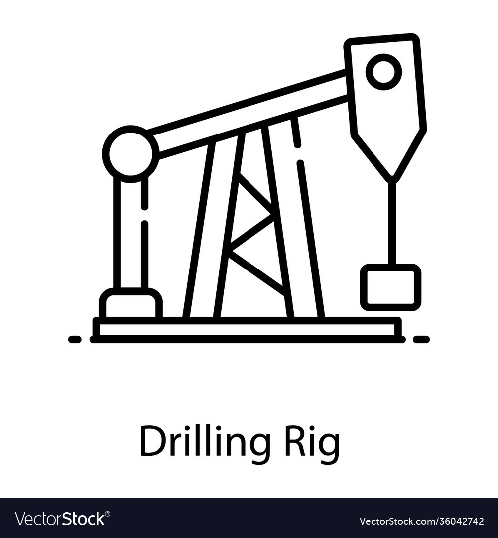 Drilling rig Royalty Free Vector Image - VectorStock