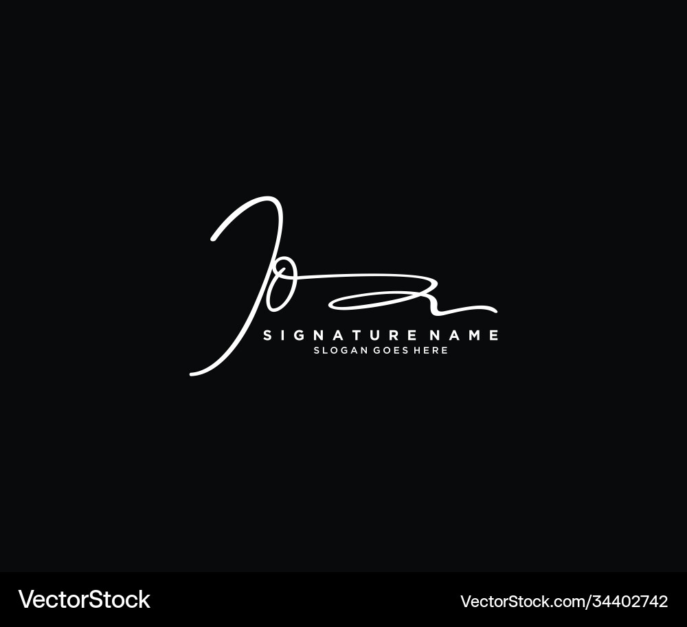 Letter io signature logo template Royalty Free Vector Image
