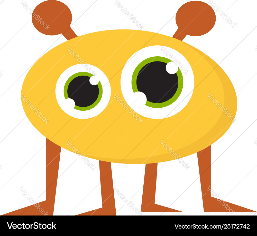 Monster with four legs or color Royalty Free Vector Image