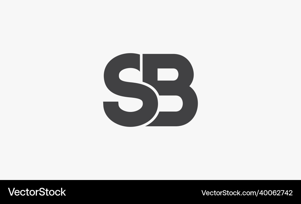 Sb letter logo isolated on white background Vector Image