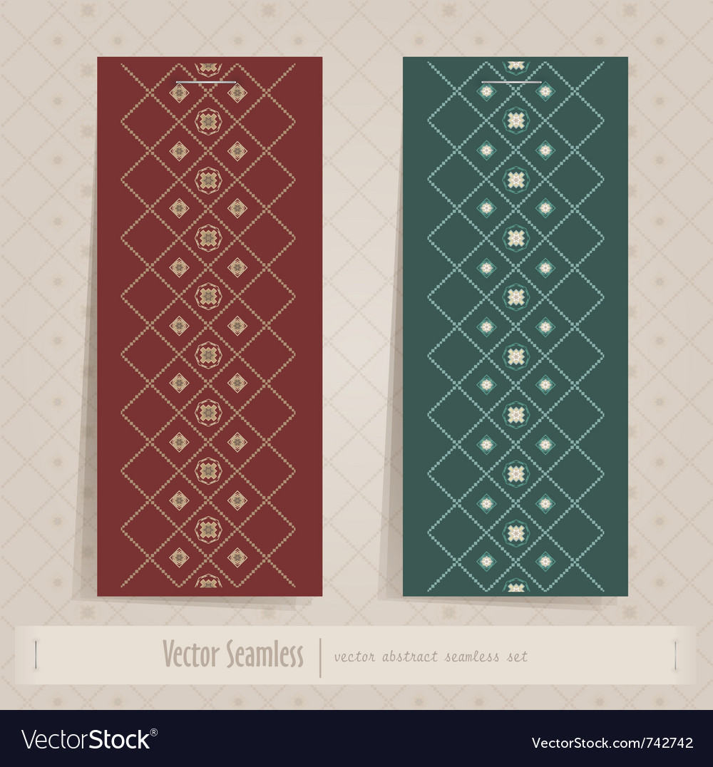 Seamless pattern set Royalty Free Vector Image
