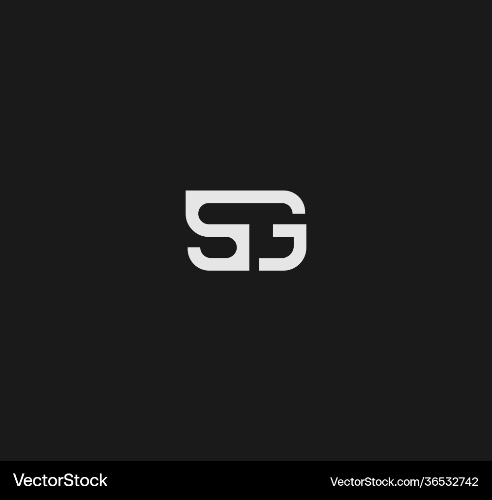 Sg or gs abstract outstanding professional Vector Image