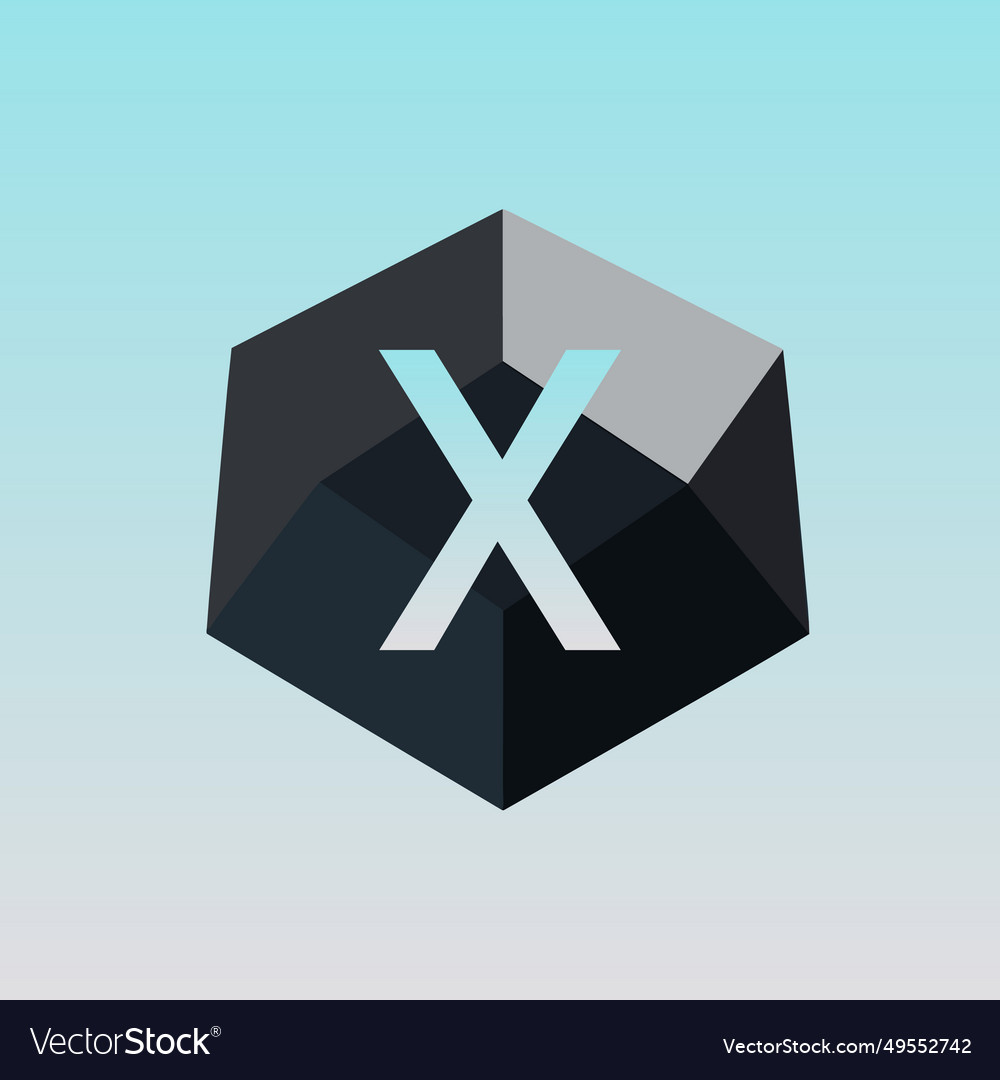 Web development agency filled gradient initial Vector Image