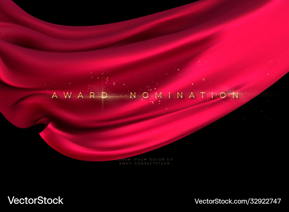Award nomination ceremony with luxurious red Vector Image