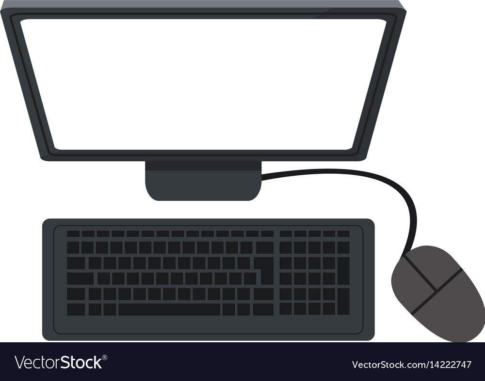Computer device icon Royalty Free Vector Image