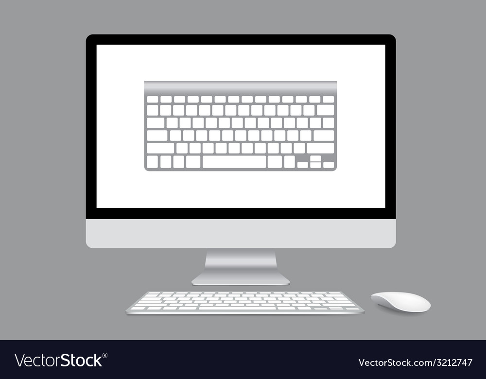 Computer display isolated Royalty Free Vector Image